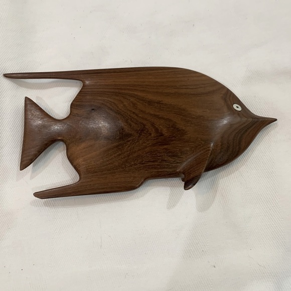 Accents | Mid Century Modern Wooden Fish Decor Broken Fin | Poshmark